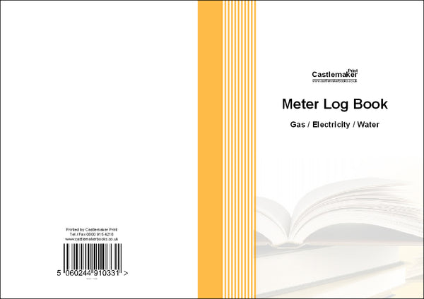 METER LOG BOOK (A5/32 Pages) M031 (Record of Gas/Electric/Water Readin ...