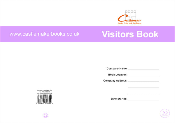 VISITORS BOOK (A4/32 Pages) V022 (Signing In Reception Security Log ...